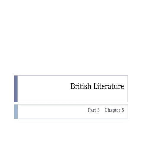 Lesson 7 British Literature | PPT