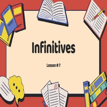 INFINITIVES- TO HELP LEARNERS WITH NOTES | PDF