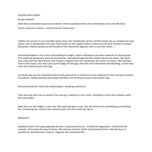 LESSON-FOR-TODAY | PDF