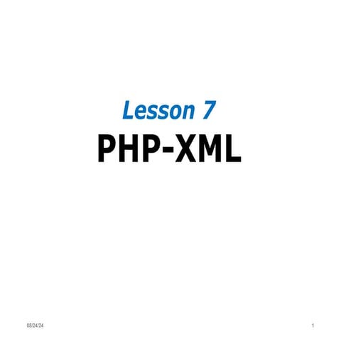 Lesson On How To Use Php Xml On Web Development Ppt 4728