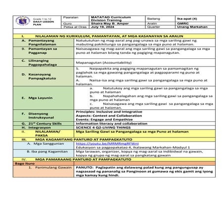 Lesson Plan Good Manners and Right Conduct | DOCX