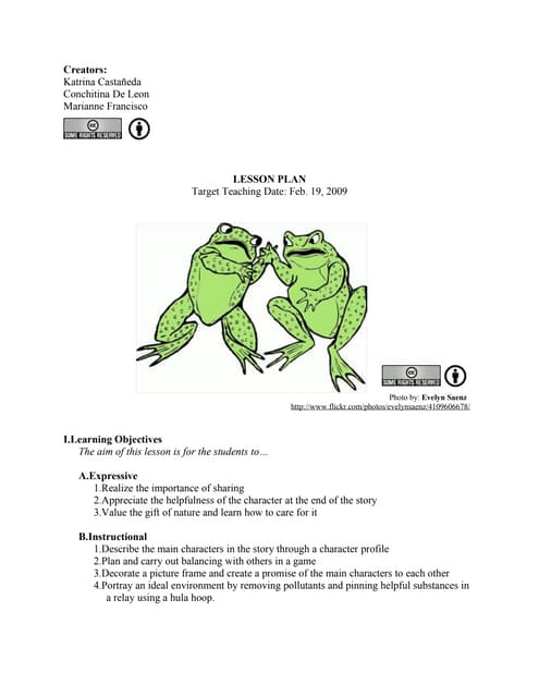 5 e's Detailed lesson plan for kindergarden | DOCX