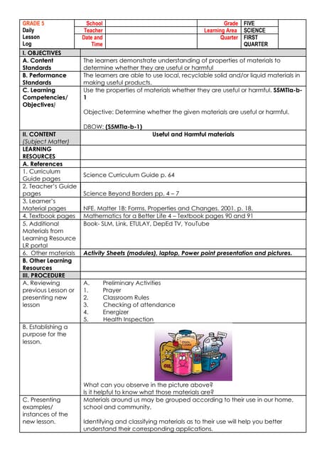 Cot detailed lesson plan in health vi | PDF