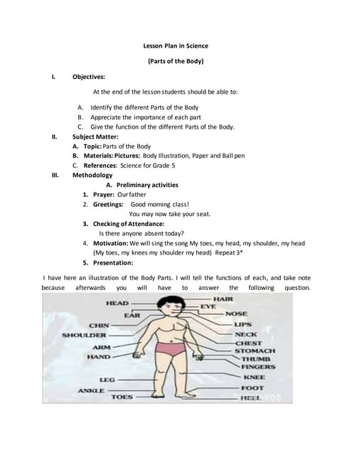 Detailed Lesson Plan in Science and Health Grade 3 Sense Organ | PDF