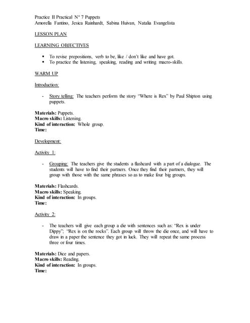 Session 2 "School Objects" | PDF