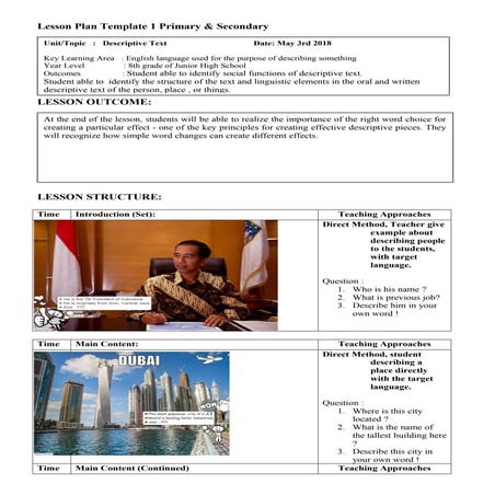 Interactive Lesson Plan | PDF