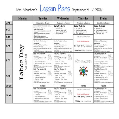Lesson Plans First Grade | PDF | Daycare and Pre-School | Parenting