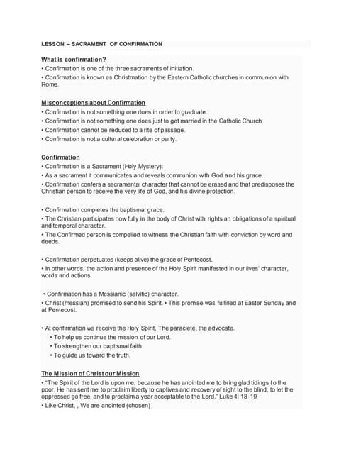 What is Confirmation? | PPT