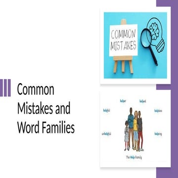 LESSON - WORD FAMILIES and common Mistakes.pptx