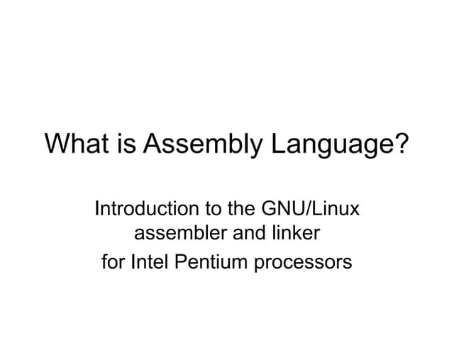 Assembly Langauge Assembly Langauge Assembly Langauge | PPT Assembly Langauge Assembly Langauge Assembly Langauge | PPT