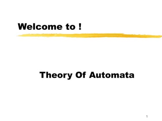 1.1. the central concepts of automata theory | PPTX | Programming ...