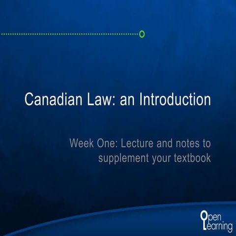Lesson01 canadian law | PPTX