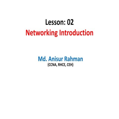Lesson 02 internetworking basic | PPTX
