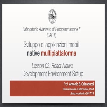 Lesson 02 React Native Development Environment Setup Ppt
