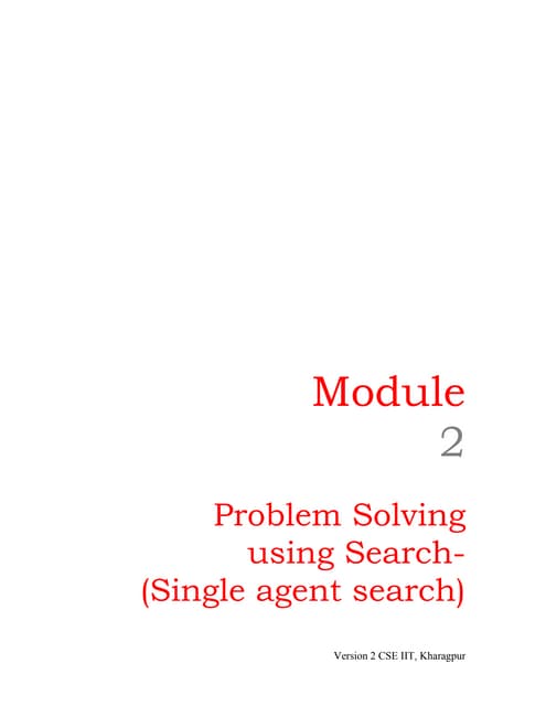 Problem solving agents | PPT