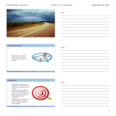 Lesson 5: Continuity | PDF