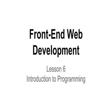 Lesson 06 | PDF | Web Development | Internet