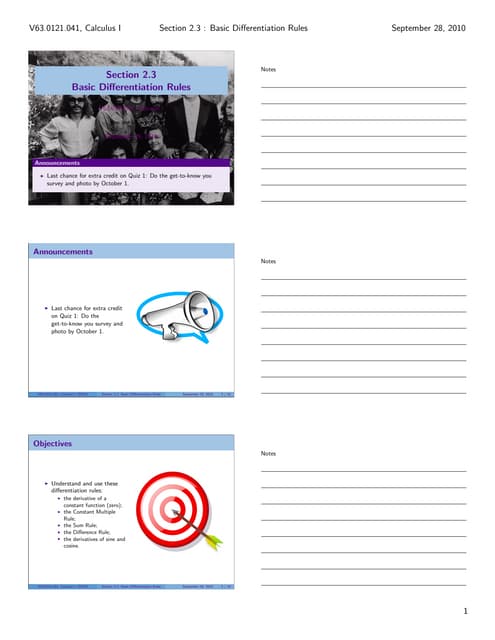 Basic Rules Of Differentiation | PPT