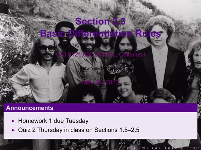 Basic Rules Of Differentiation | PPT