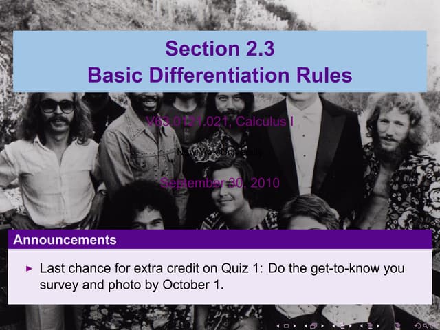 Basic Rules Of Differentiation | PPT