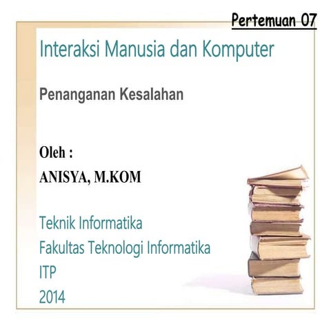 Lesson 09 - Penanganan Kesalahan.ppt