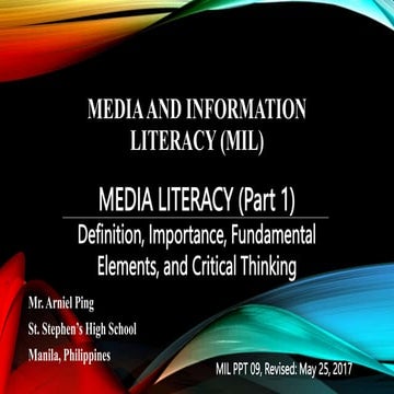 Introduction to Media and Information Literacy | PPTX