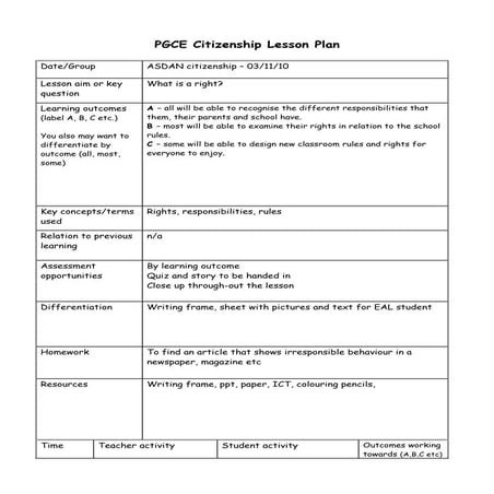 L2 rules - lesson plan | DOC