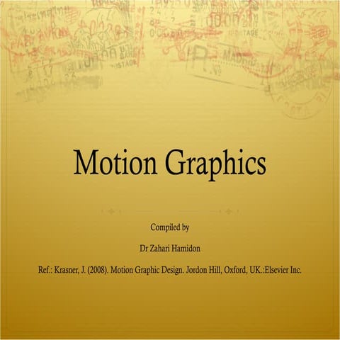Motion Graphic | PPT | Computer Animation | Computer Software and ...