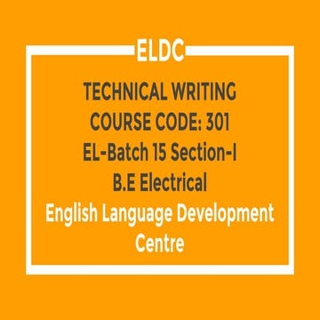 Basics of Technical Writing | PPTX