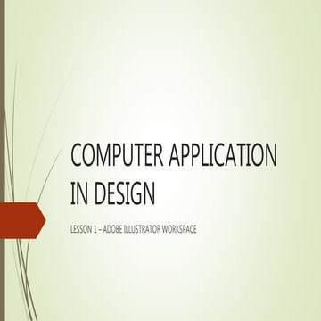 computer application in design | PPTX | Desktop Publishing | Computer ...