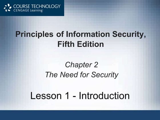 Information Assurance And Security - Chapter 1 - Lesson 1 | PPT