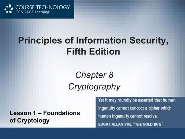 Lesson 1- Foundation Of Cryptology | Ppt