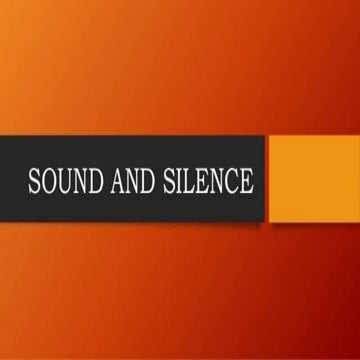 Lesson 1. Sound and Silence | PPTX