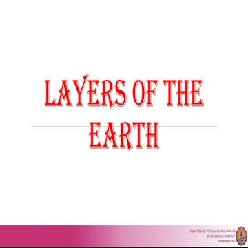 Lesson 1.1 layers of earth | PPTX