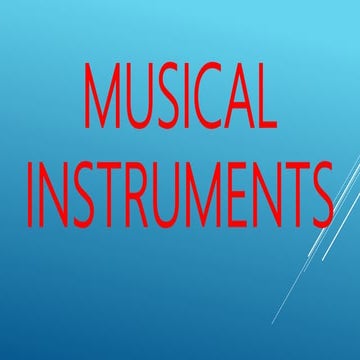 MUSICAL INSTRUMENT AND SOUND VOLUME | PPTX