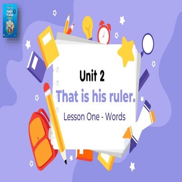 Lesson 1 That is his ruler .pptx