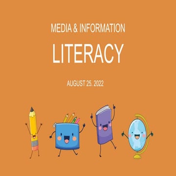 Lesson 1 Introduction to Media and Information Literacy | PPTX