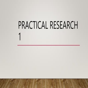 PRACTICAL RESEARCH 1 MODULE 1.ptx SHS CORE | PPTX
