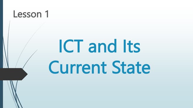 a brief introduction of ict and its components | PPTX
