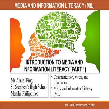 Media and Information Literacy lesson two | PPTX