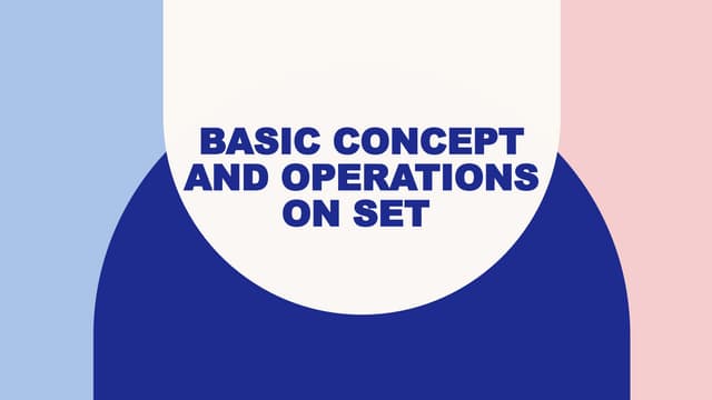 1. sets and basic notations | PPTX