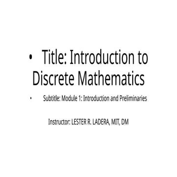 Lesson 1 - Discrete Structure Introduction.pptx