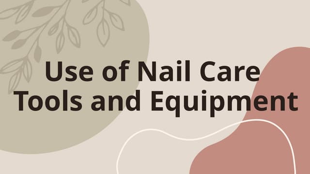 Milady manicuring ch 25 | PPTX