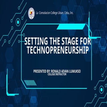 Lesson 1: Technopreneurial Mindset, SWOT ANALYSIS | PPTX