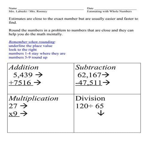 Lesson 1 2 estimating | PDF