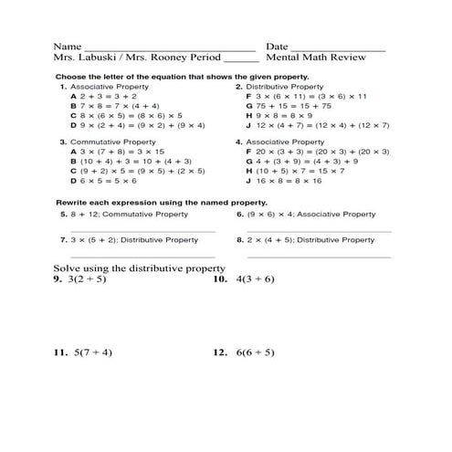 Unit 4 lesson 6 gcf & distributive property | DOC