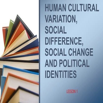 LESSON 1-A - Cultural Variation, Social Differences, Social Change ...