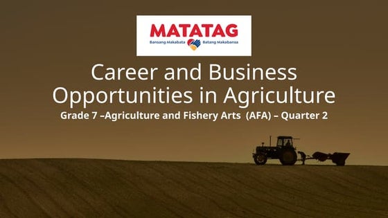 1.pptx Career Opportunities in Agriculture | PPTX