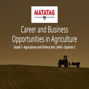 lesson1-careerandbusinessopportunitiesinagriculture-240923141445 ...