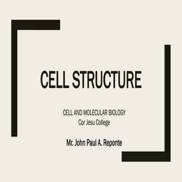 The Cell Structure and Functions in Biology | PPTX
